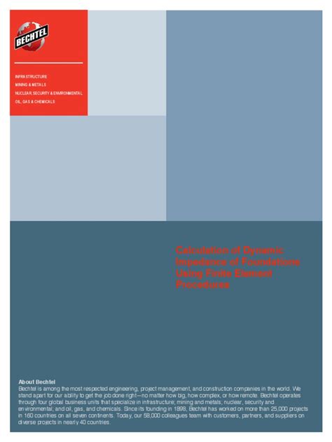 Calculation Of Dynamic Impedance Of Foundations Pdf Finite Element Method Waves