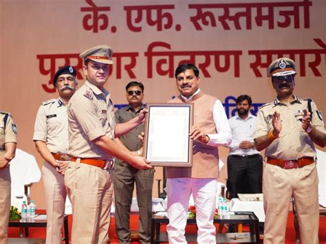101 Mp Police Personnel Receive Kfrustamji Award Cm Mohan Yadav Says