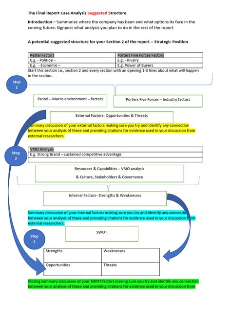 Final Report Case Analysis Template Pdf Swot Analysis Strategic
