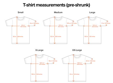 T Shirt Measurements Final