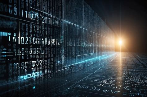 Premium Photo Digital Transformation Concept System Engineering Binary Code Programming