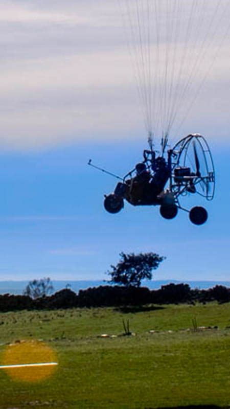 Paramotor Or Paratrike Flight Along The Henares River Madrid