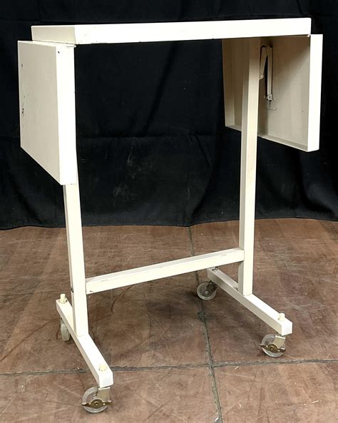 Lot Metal Rolling Drop Leaf Printer Table