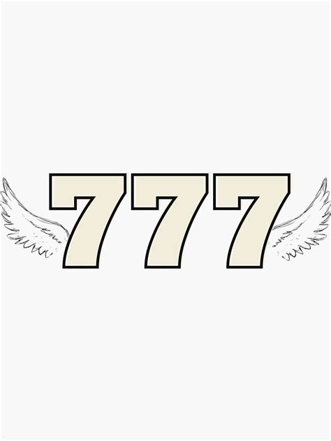 777 Angel Number Design With Angel Wings Sticker For Sale By