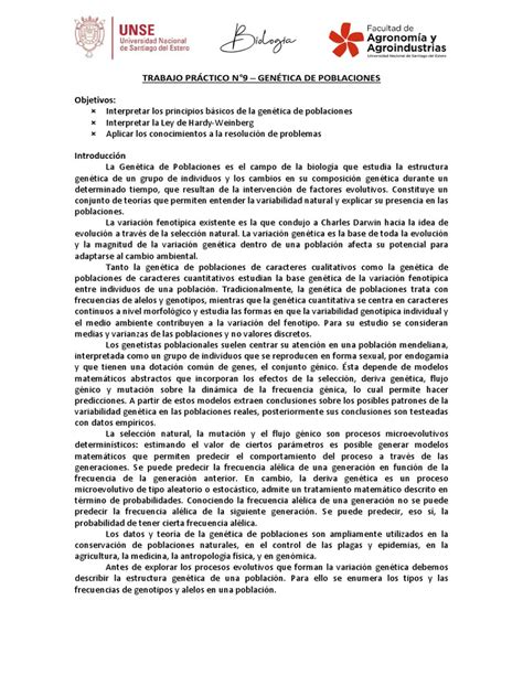 Genética De Poblaciones Pdf Alelo Genética De Poblaciones