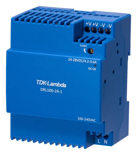 DRL100-24-1 - Tdk-lambda - AC/DC DIN Rail Power Supply (PSU), ITE, 1 Output