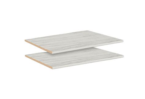 Рафтове за гардероб ЛЕО 1 2 бр дъб бланко • Гардероби • Мебели Монема