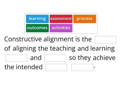 Definition Of Constructive Alignment Complete The Sentence