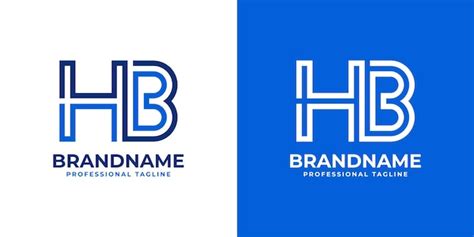 Premium Vector Letter Hb Line Monogram Logo Suitable For Business