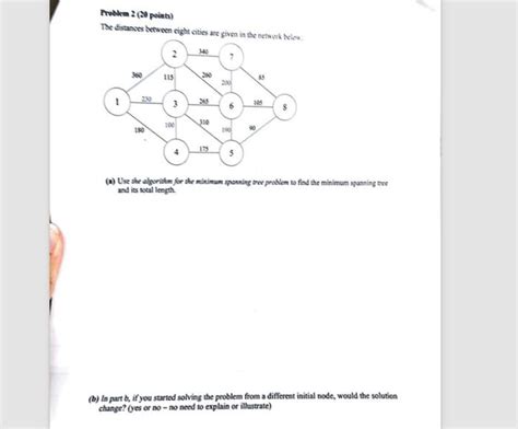 Solved Problen 2 20 Points The Distances Benween Eight