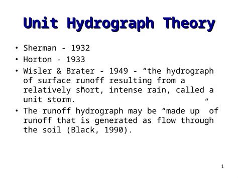 Ppt Unit Hydrograph Theory Dokumentips