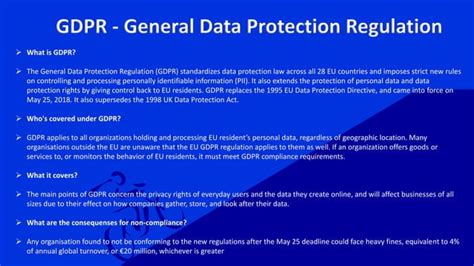 Presentation On Gdpr Pptx