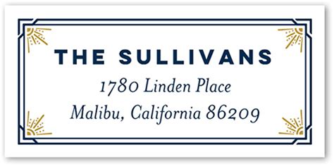 Art Deco Photo Frame Address Label By Blonde Designs Shutterfly