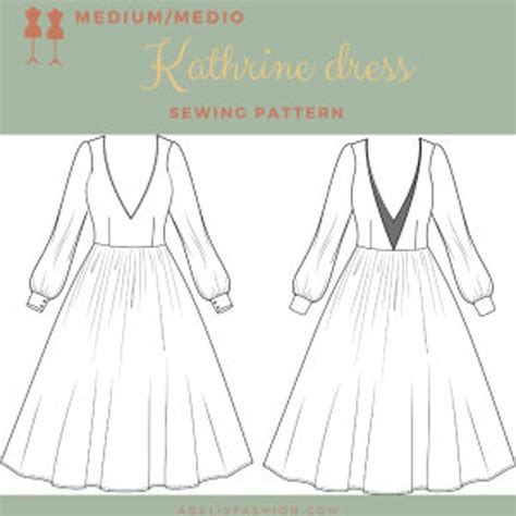 Backless Dress Pattern Etsy