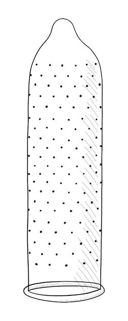 Premium Vector Vector Black And White Contour Illustration Of A Condom