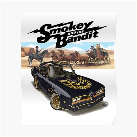 Smokey And The Bandit Car Poster For Sale By Kauffmanstore Redbubble