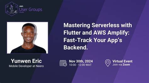 Aws User Group Douala On Linkedin 5 Days Left🗓️ 🎤 Meet Our Speaker 🎤 Yunwen Eric Flutter Dev