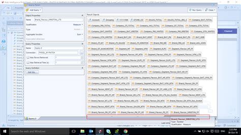Webi Query Panel Does Not Show Full List Of Objects Stack Overflow