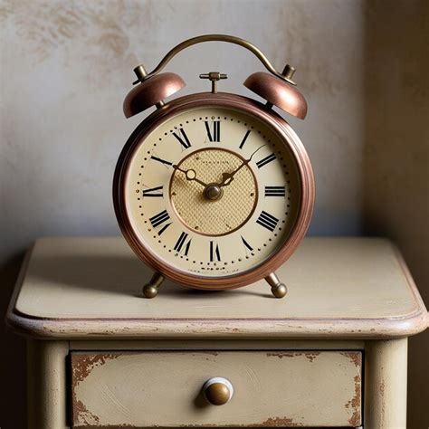 Vintage Alarm Clock Premium Ai Generated Image