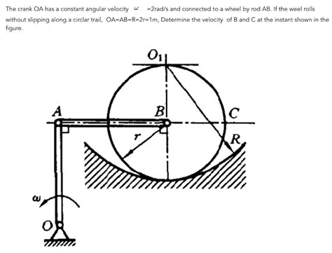 Solved The Crank Oa Has A Constant Angular Velocity ω2rads