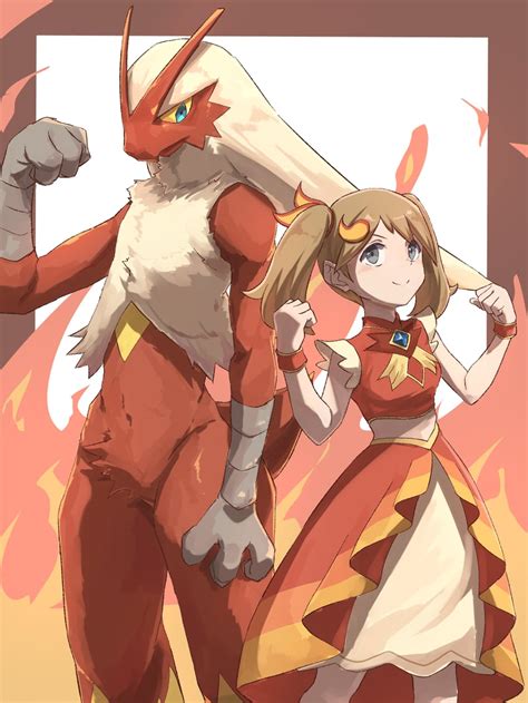 May And Blaziken Pokemon And More Drawn By Itsudzumi Danbooru