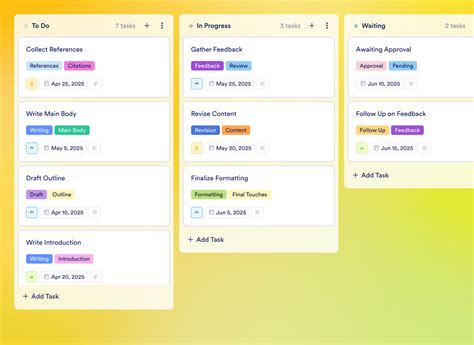 Weekly Assignment Board Template Jotform