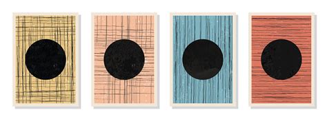 A4 추상 미니멀 한 손 그린 구성의 트렌디 한 세트 현대 벽 예술 장식 중반 세기 현대 작품 미적 수채화 질감의 유기적인 모양 최소한의 배경 Cmyk 단일 이미지에 대한