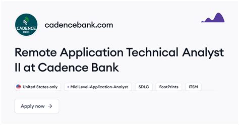 Cadence Bank Hiring Application Technical Analyst Ii • Remote Work From Home Himalayas