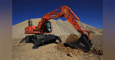 Doosan Dx140w Wheeled Excavator With Cooled Egr Construction Equipment