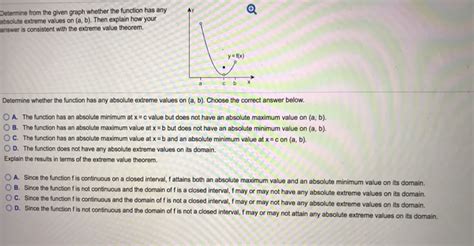 solved determine from the given graph whether the function