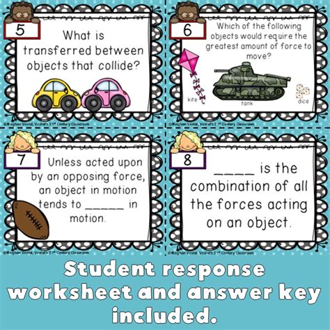 Force And Motion Task Cards Vestal S St Century Classroom