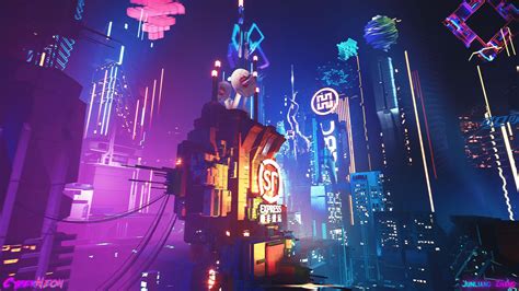 赛博朋克霓虹中国 Cyberneon模型 游戏影视动画 作品模型 Cg模型网