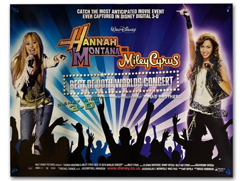 Hannah Montana And Miley Cyrus Concert Movie Quad Poster Big Screen