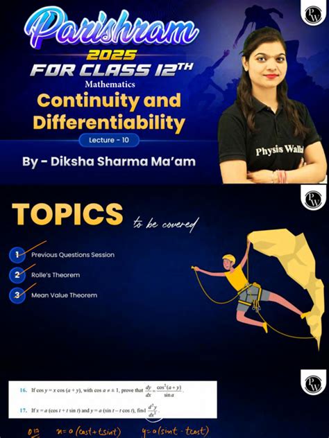 Continuity And Differentiability 10 Class Notes Parishram 202566b10abb30c9dd8fb1a527ca Pdf