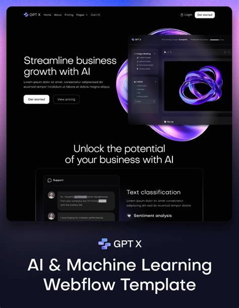 gpt x website page template for webflow