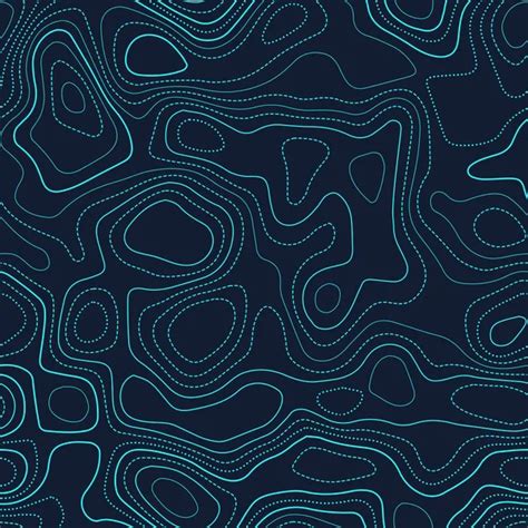 Topographic Map Actual Topography Map Futuristic Seamless Design Bold Tileable Isolines Pattern