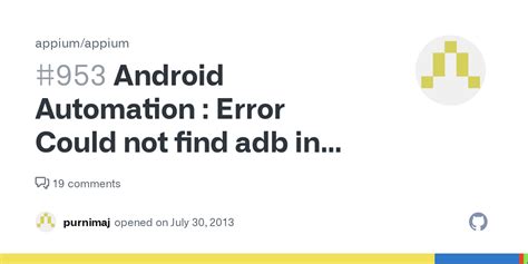 Android Automation Error Could Not Find Adb In Tools · Issue 953 · Appiumappium · Github
