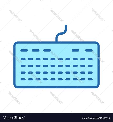 Keyboard For Computer Line Icon Pc Peripheral Vector Image
