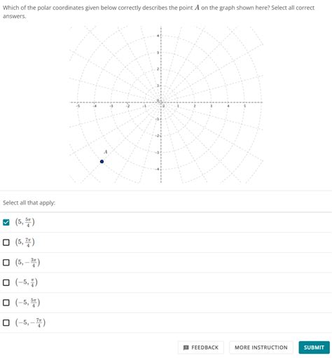 solved which of the polar coordinates given below correctly