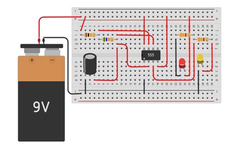Circuit Design Ic 555 Tinkercad
