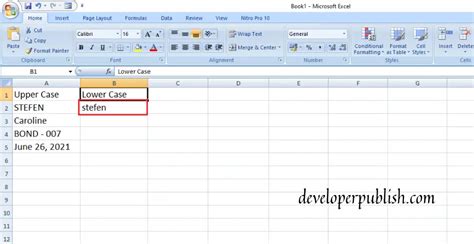 How To Use Lower Function In Excel Developer Publish