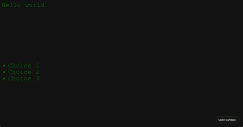 Terminal Codesandbox