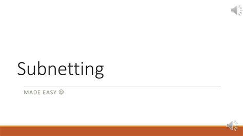 SOLUTION Subnetting Made Easy With Voice Studypool