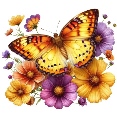 Clipart De Flor De Mariposa