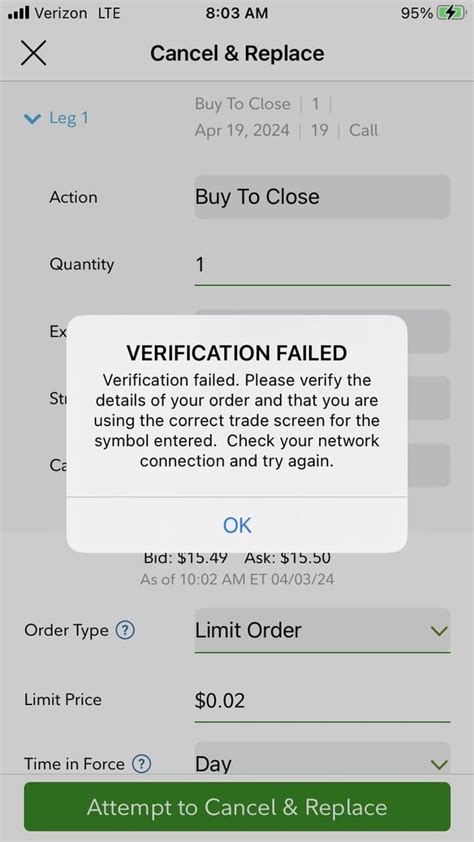 Cancel And Replace Option Orders Broken Rfidelityinvestments