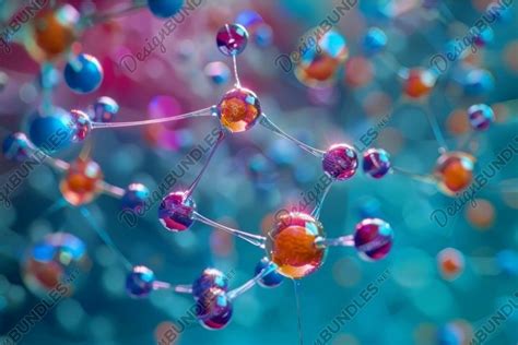 Abstract Colorful Molecular Structure Background