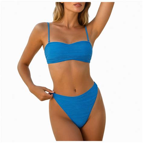 Ramiter Womens Sexy Halter Bikini Set Triangle Top String Swimwear Two
