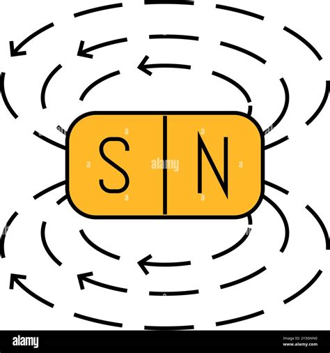 Field Electromagnetic Icon Color Illustration Stock Vector Image And Art