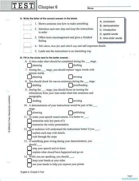 english chapter 8 test interactive worksheet topworksheets
