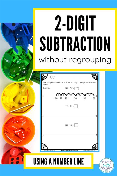 Subtraction Open Number Line 2 Digit Without Regrouping